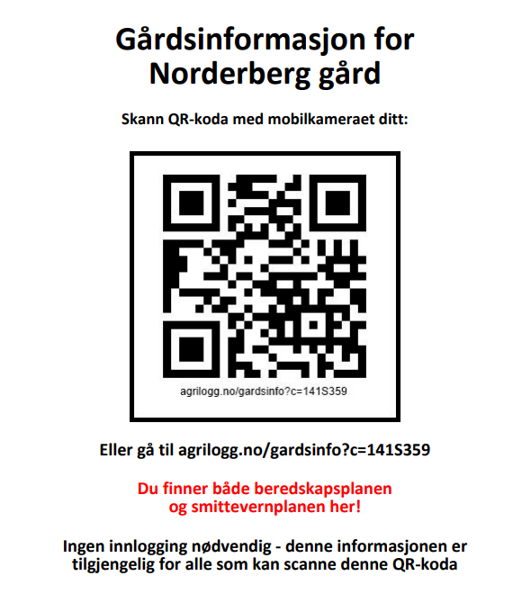 Agrilogg lanserer "Gårdsinfo" med QR-kode
